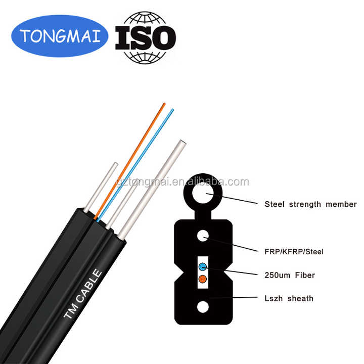 2 Core YOFC Drop Fiber Optic Cable for FTTH Applications
