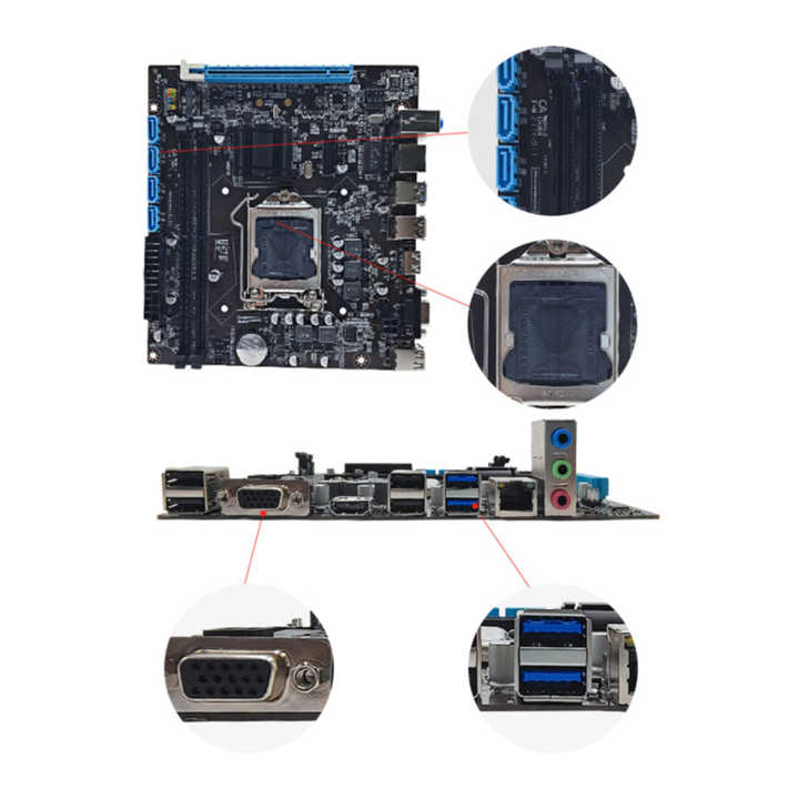 H110 Motherboard LGA 1151 Socket with Dual Display| Alibaba.com