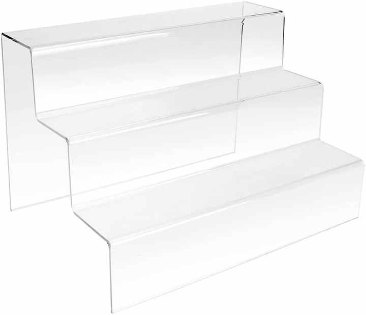 Custom Acrylic Stair Step Display 3 Step Acrylic Riser Display Stand ...