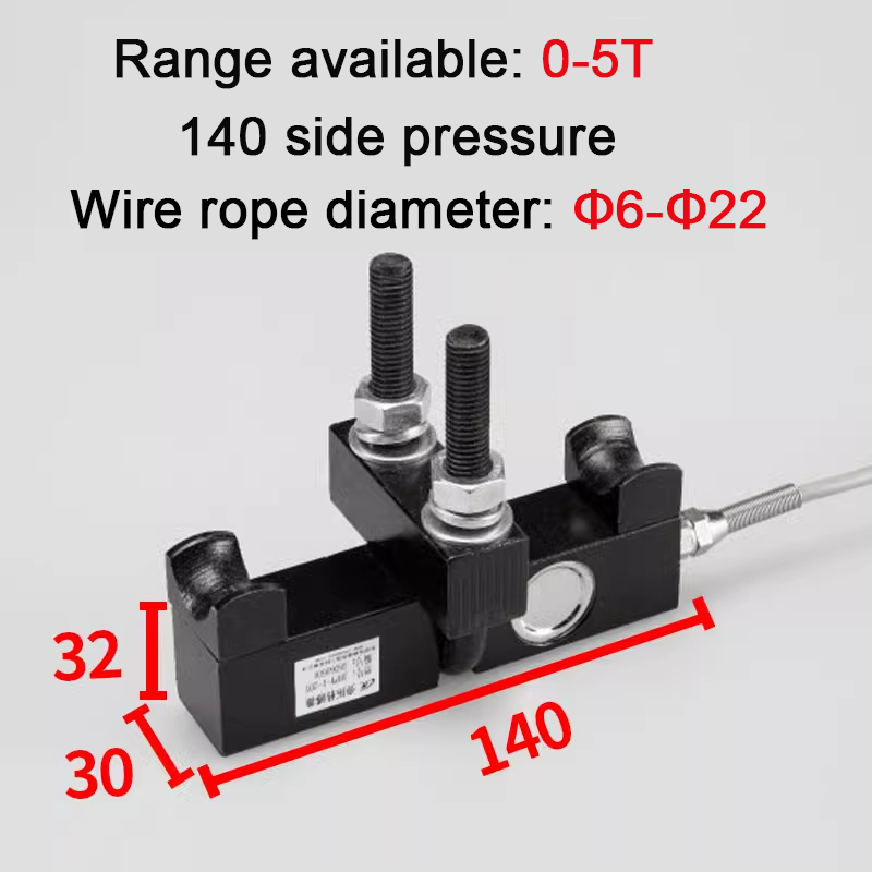 Low Cost Wire Rope Force Load Cells Transducer Clamp on Rope Tension ...