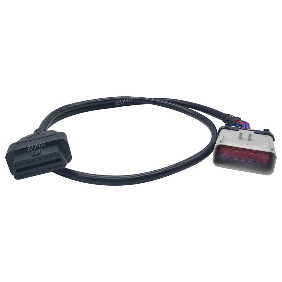 14 Pin RP1226 Male to OBD2 J1962 Female Cable for Heavy Trucks