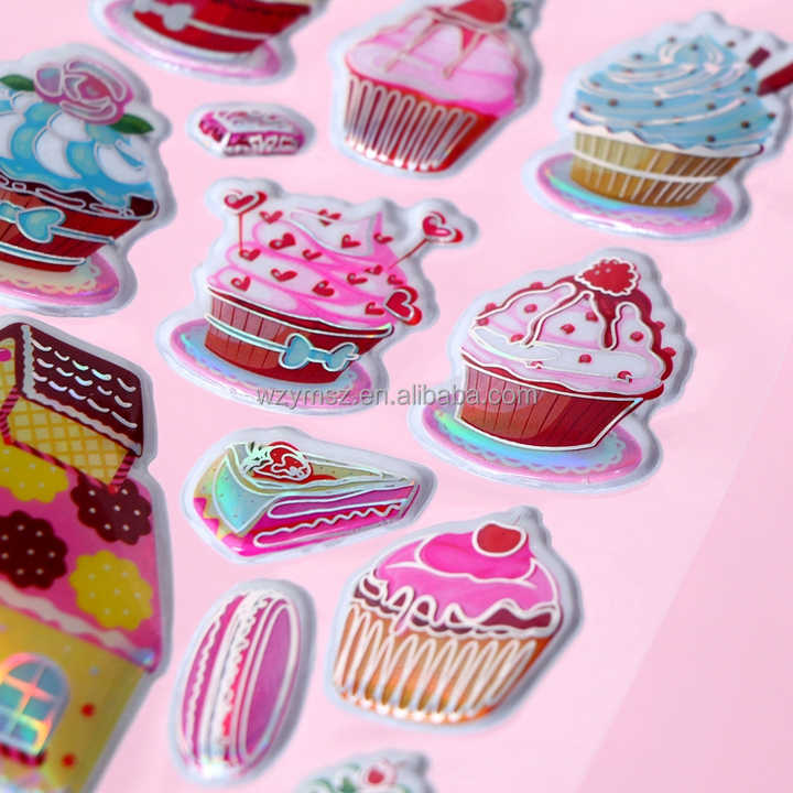 Cartoon 3D Hologram Shiny Puffy Sticker for Promotional Gifts| Alibaba.com
