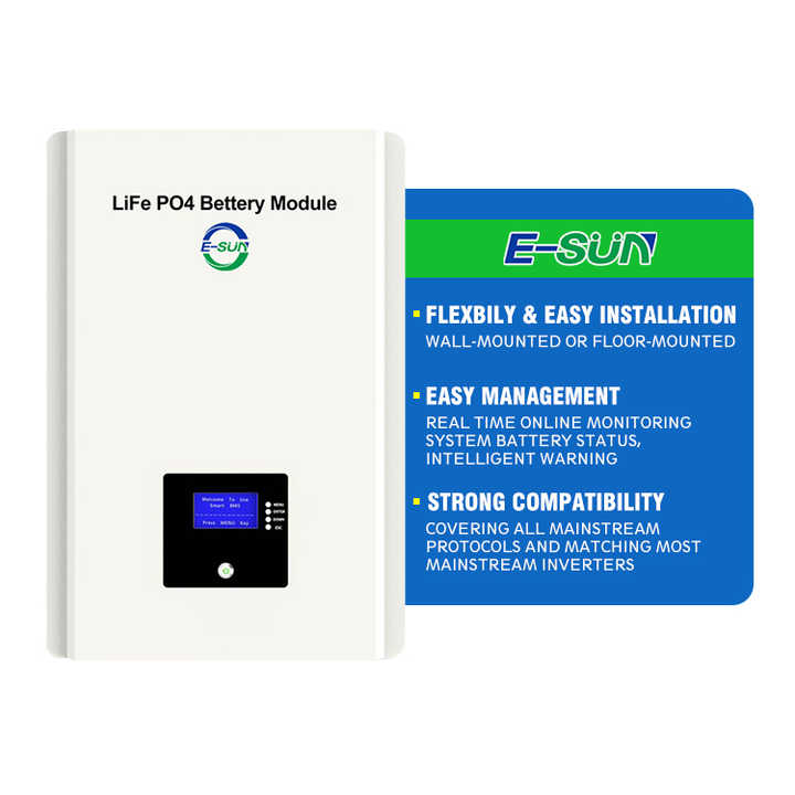 ESUN 5kWh LiFePO4 Battery for Home Solar Energy Storage System, 8000 ...