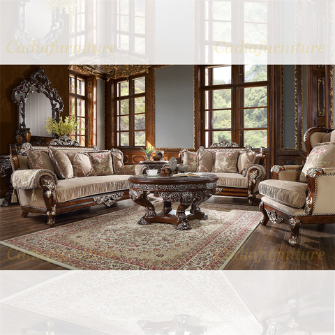 Antique Design Living Room 6 Seat Sofas - Luxury & Comfort