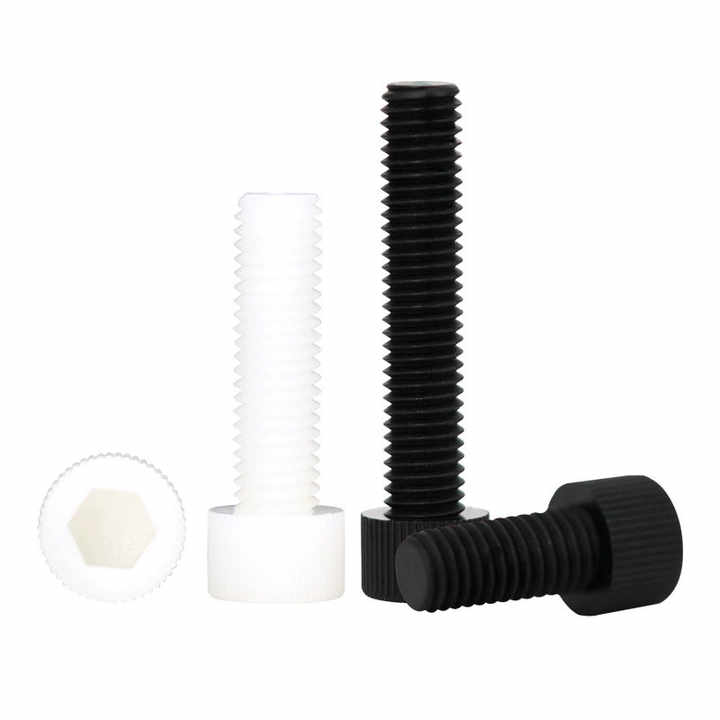 Peek Plastic Screw Hexagon Socket Head Screws M10 Black White Nylon Bolt Plastic Allen Bolt ...