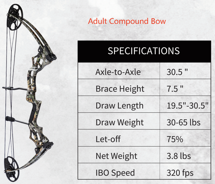 Archery Hunting Tool 30 to 65 Lb 30.5" Adult Compound Bow| Alibaba.com