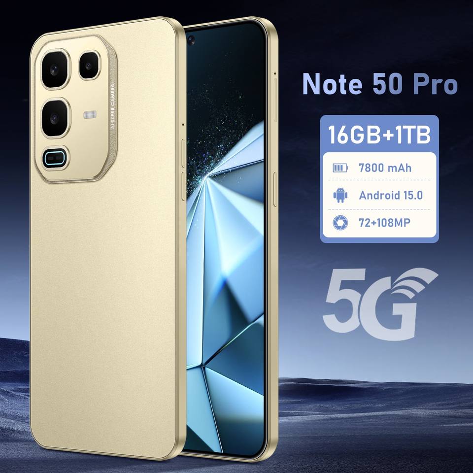 Note 50 Pro 5G Smartphone - 108MP Camera, 16GB+1TB Storage