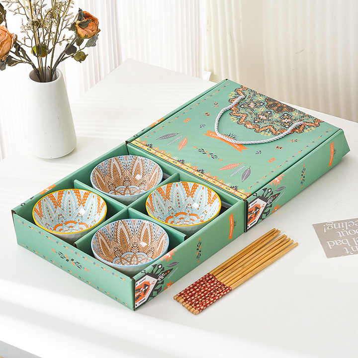 Bohemian Design Ceramic Bowls - Perfect for Business Gifts