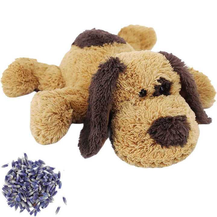 Microwave Heated Stuffed Animal Weighted Plush Lying Puppy Lavender ...