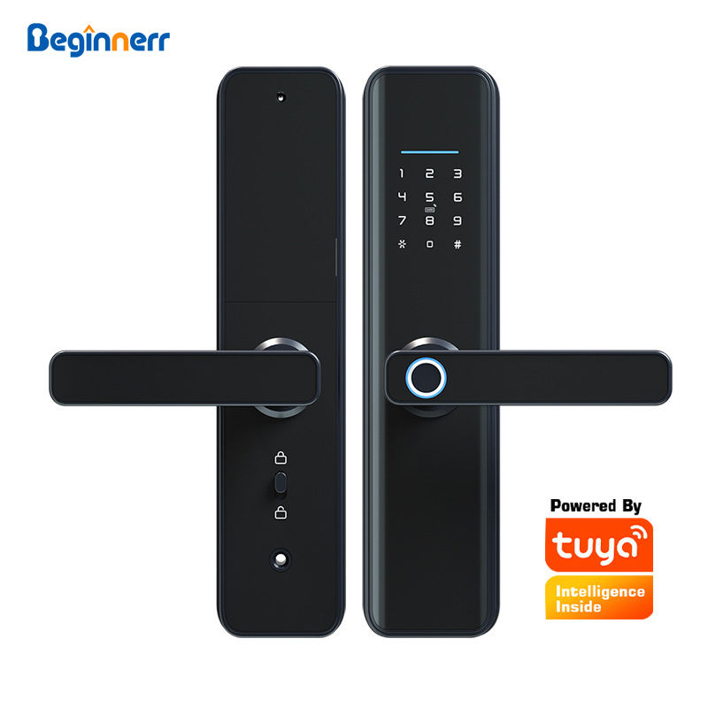 Silver Tuya Zigbee Smart Door Lock TTlock Wifi DoorBell Remote Control ...