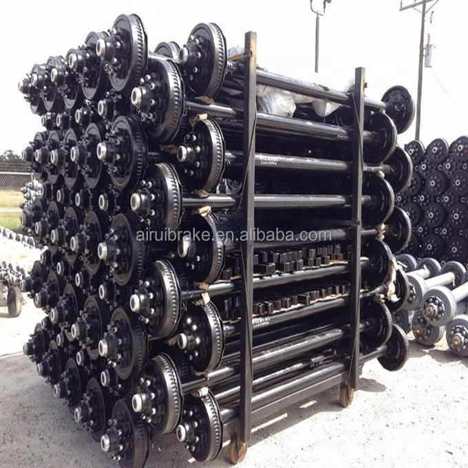 Square Trailer Axle w/10 Inch Electric Brake (Park Lever) ---- Trailer ...