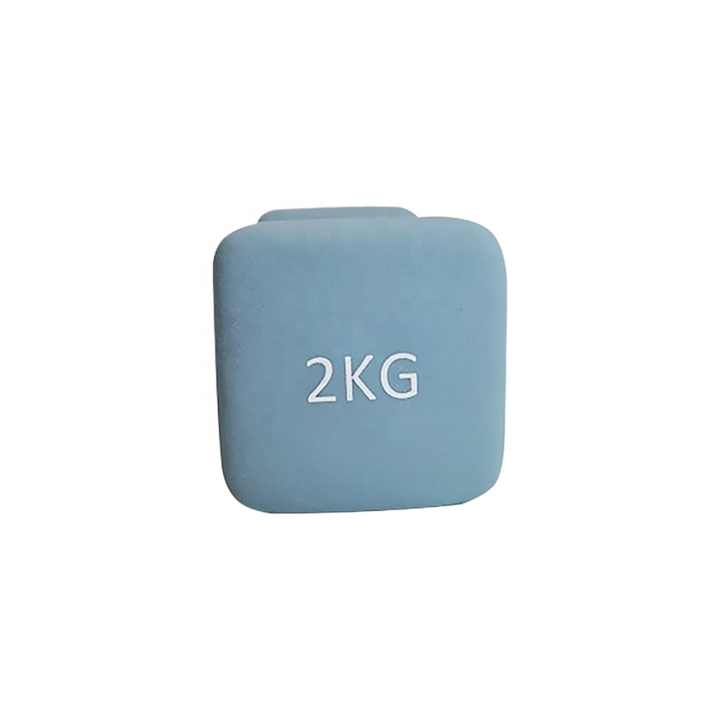 E-co Friendly Yoga Custom LOGO square Shape Weights 2kg Pvc Neoprene ...