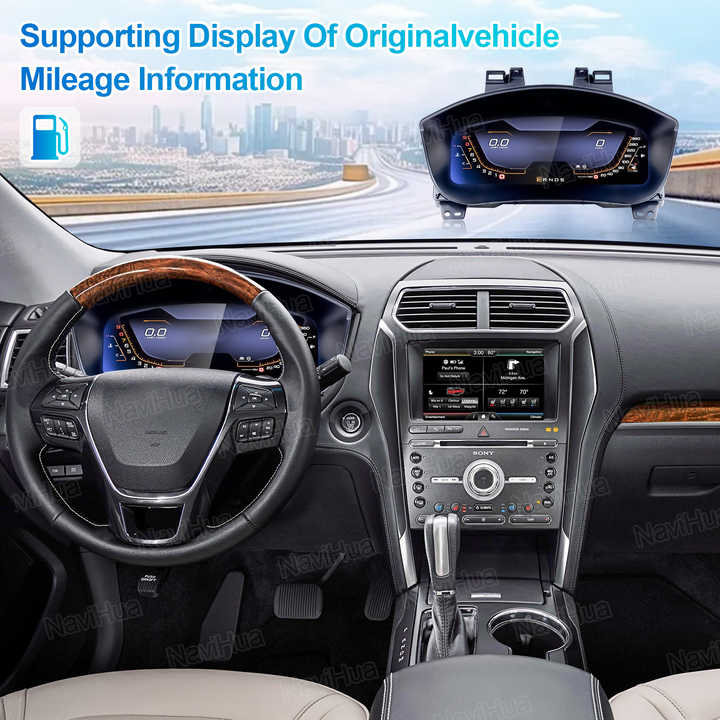 Navihua LCD Dashboard For Ford Explorer 2017-2018 Virtual Cockpit ...