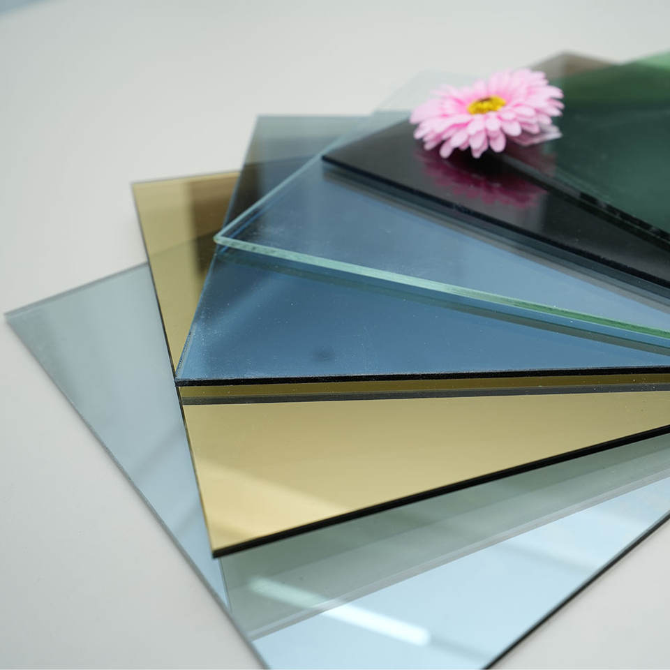Dark Blue Black Bronze Reflective Flat Glass/Tinted Glass/Coated Glass ...