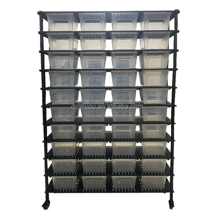 2024 Reptile Metal Rack System 10-story New PP Tray Snake Leopard Gecko ...
