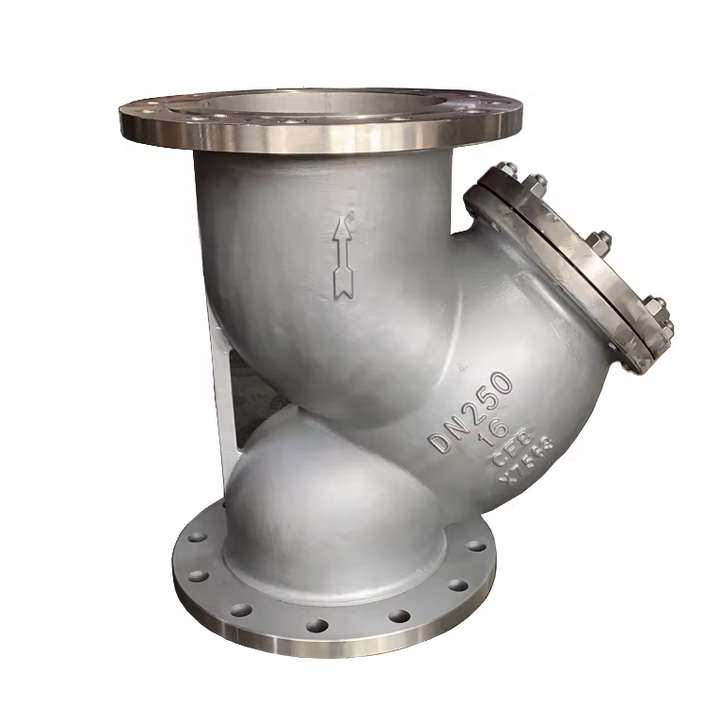 DIN/ANSI/JIS DN200 250 A216 Cast Steel Stainless Steel SS304 316 Flange Y-Type Strainer Valve ...