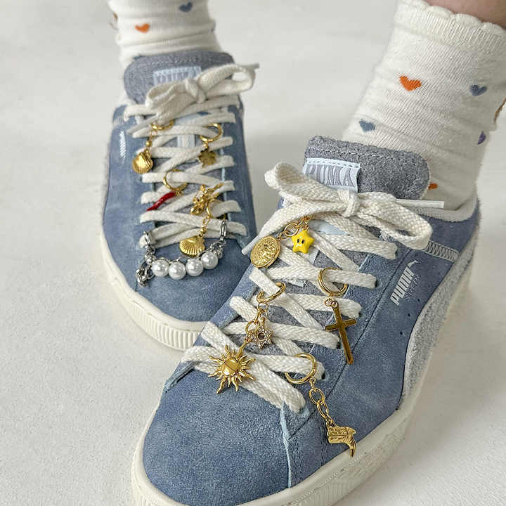 Non Tarnish Metal Shoelace Charms - Waterproof & Durable