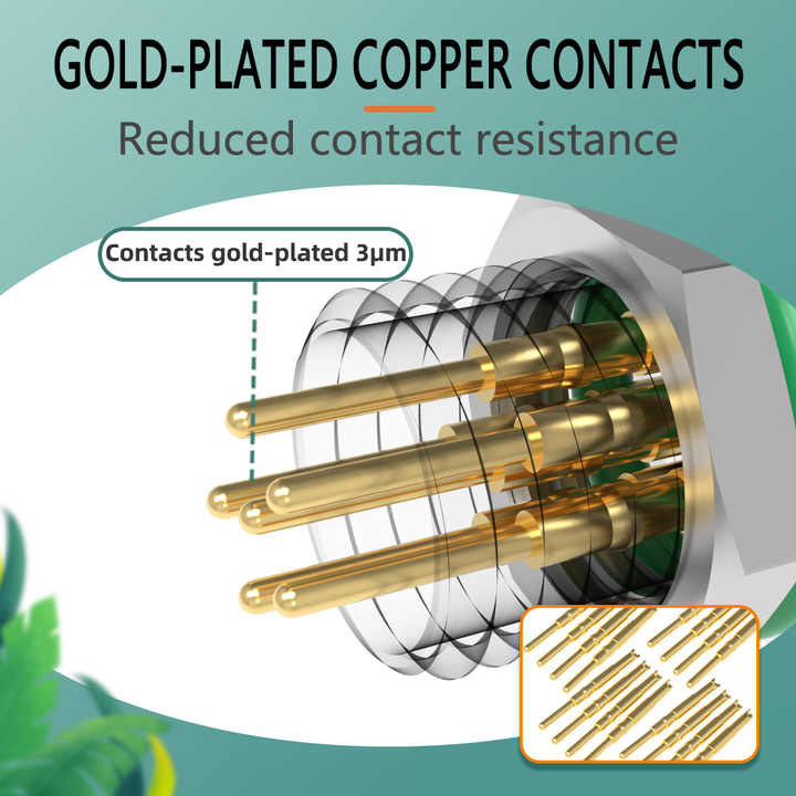 M8 Connector Circular Sensor 6 Pin Welding Cable IP67 Waterproof Front ...
