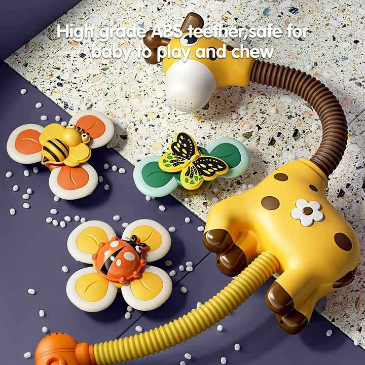 Giraffe Baby Bath Toys Automatic Sprinkler Suction Bath Toy for ...