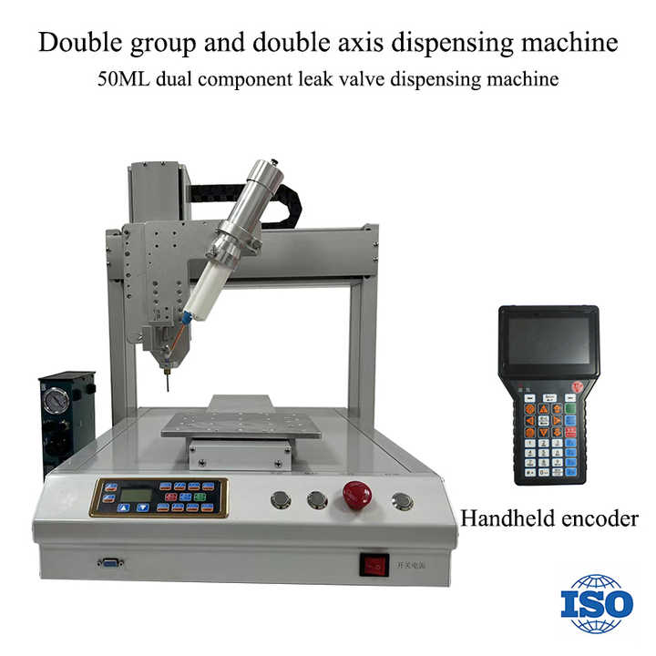 3 Axis Dual Station Automatic Glue Dispenser - 360° Rotary