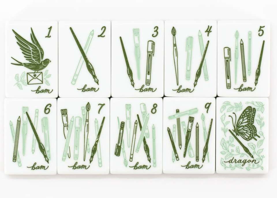2026 New Pattern Acrylic Miss Mahjong Traditional Set Custom Engraved 3 ...