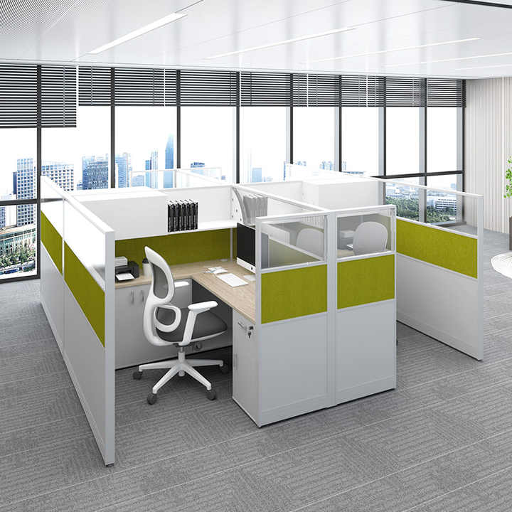 Modern High Wall Office Cubicle Design Factory Direct Modular 4 Seat ...