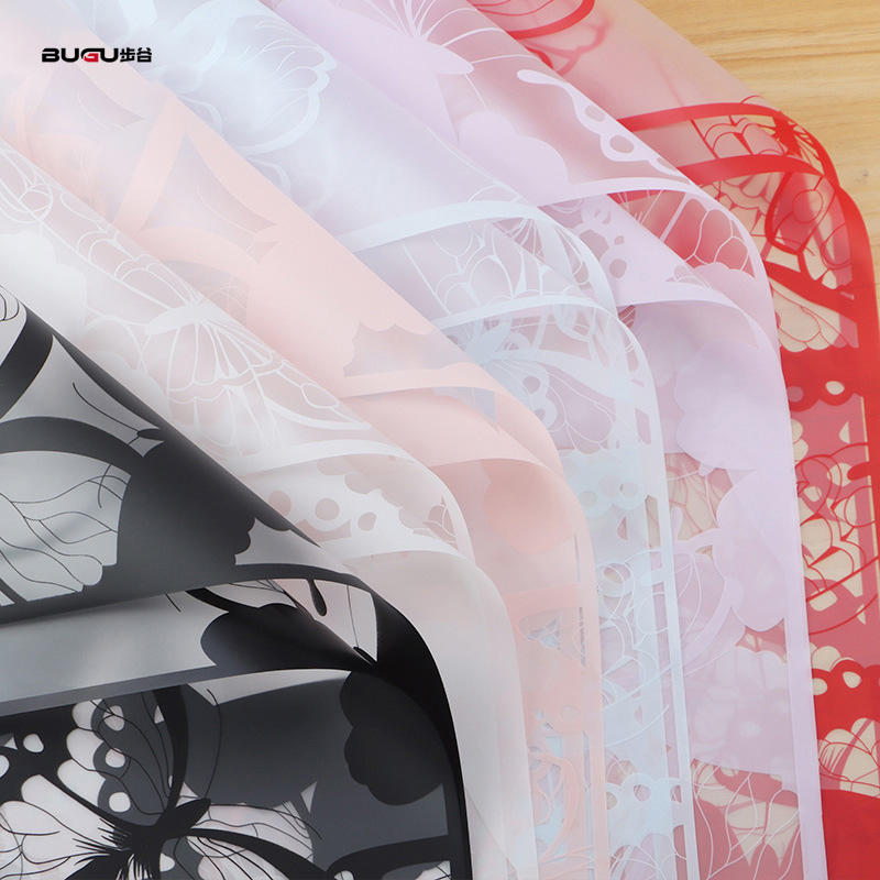 Factory Wholesale Translucent Korean OPP Butterfly Design Flower ...