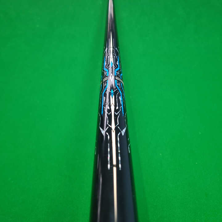 Black Tech Carbon Fibre Pool Cue - Cyberpunk Style Sticks
