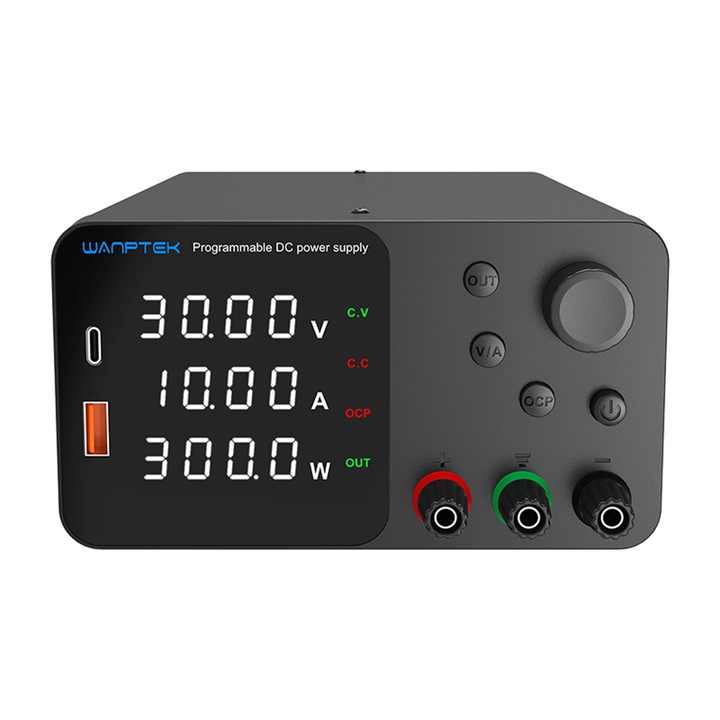 WANPTEK DC Power Supply - 30V 10A Adjustable Lab Solution