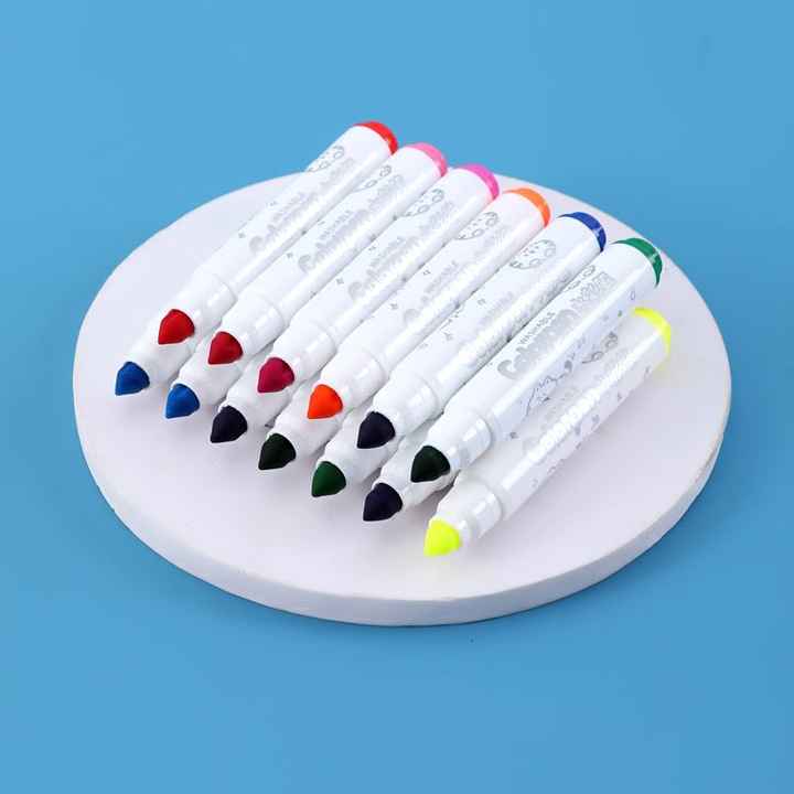12 Colors Tapered Tip Washable Highlighter Marker Assorted Cute Colors ...