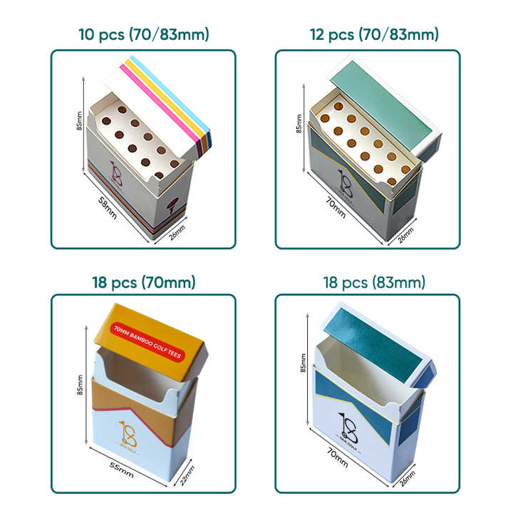 Wholesale Custom Golf Tee Holder Cigarette Box - Biodegradable Bamboo Wood