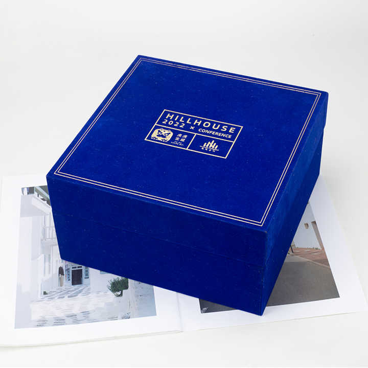 Custom Logo Blue Luxury Jewlery Box Packaging Shoe Clothing Large ...