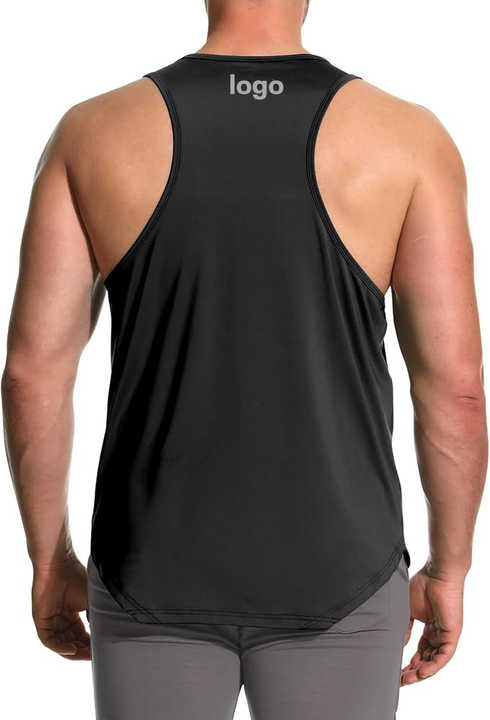 Custom Gym Men Workout tank Tops Polyester Quick Dry Fitness Gym tank ...