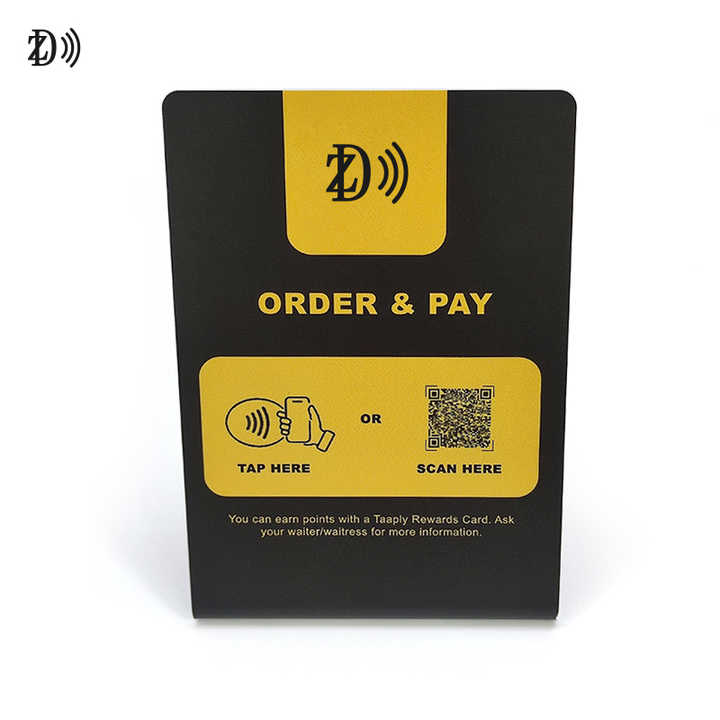 Printed Logo QR Code Menu Table Stand Tag RFID Program Bar