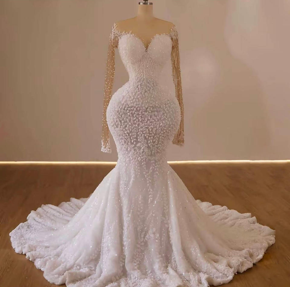 S1902N 2026 New High-quality Best-selling Long-sleeved Luxury Pearl ...