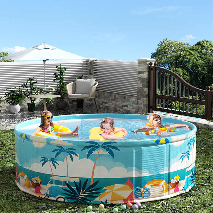 Foldable Swimming Pool Children's Swimming Tub Outdoor Paddling Pool ...