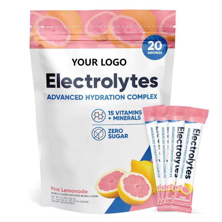 OEM Low Calorie Lemon Flavour Electrolyte Powder Hydration Packets ...