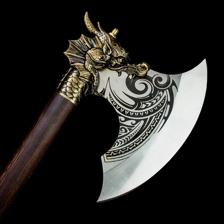 China Longquan Kitchen Bone Chopping Axe Wood Handle Extended Bone ...