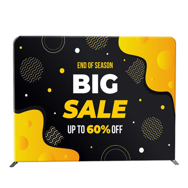 Custom Fabric Media Wall Backdrop Display Stand - 8ft 10ft