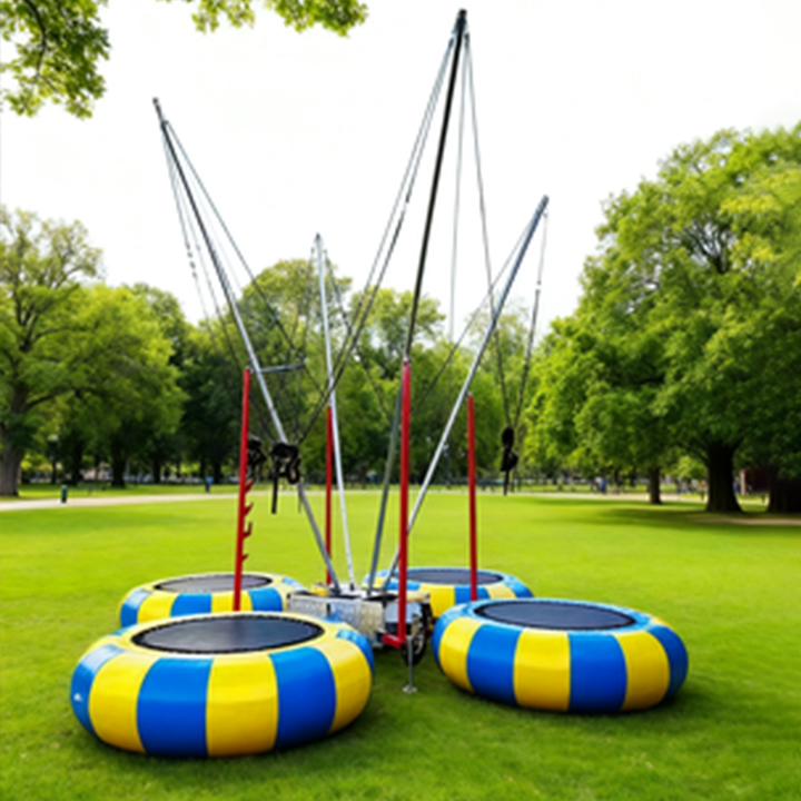 Kids Movable Trampoline Durable Material Bungee Entertainment Toy Safe ...