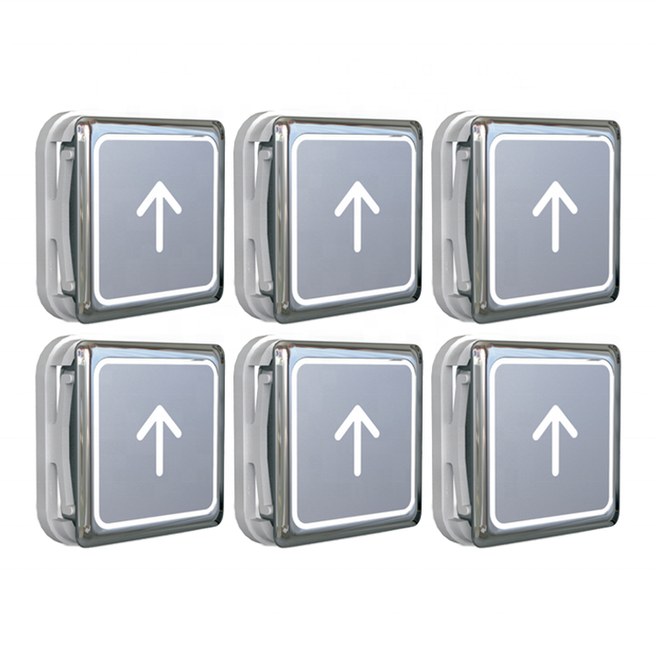Thin Elevator Square Push Button With LED Lighting Spring Reset ...