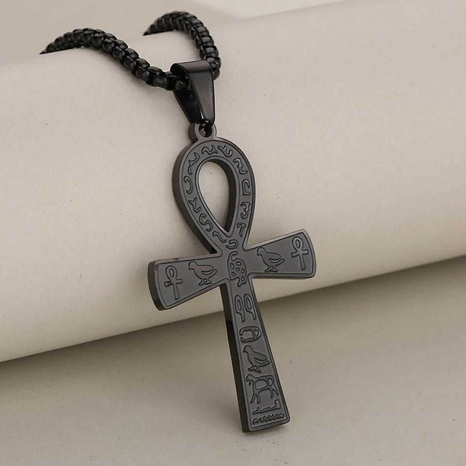 Religious Christian Jewelry Gold Jesus Cross Necklace Stainless Steel ...