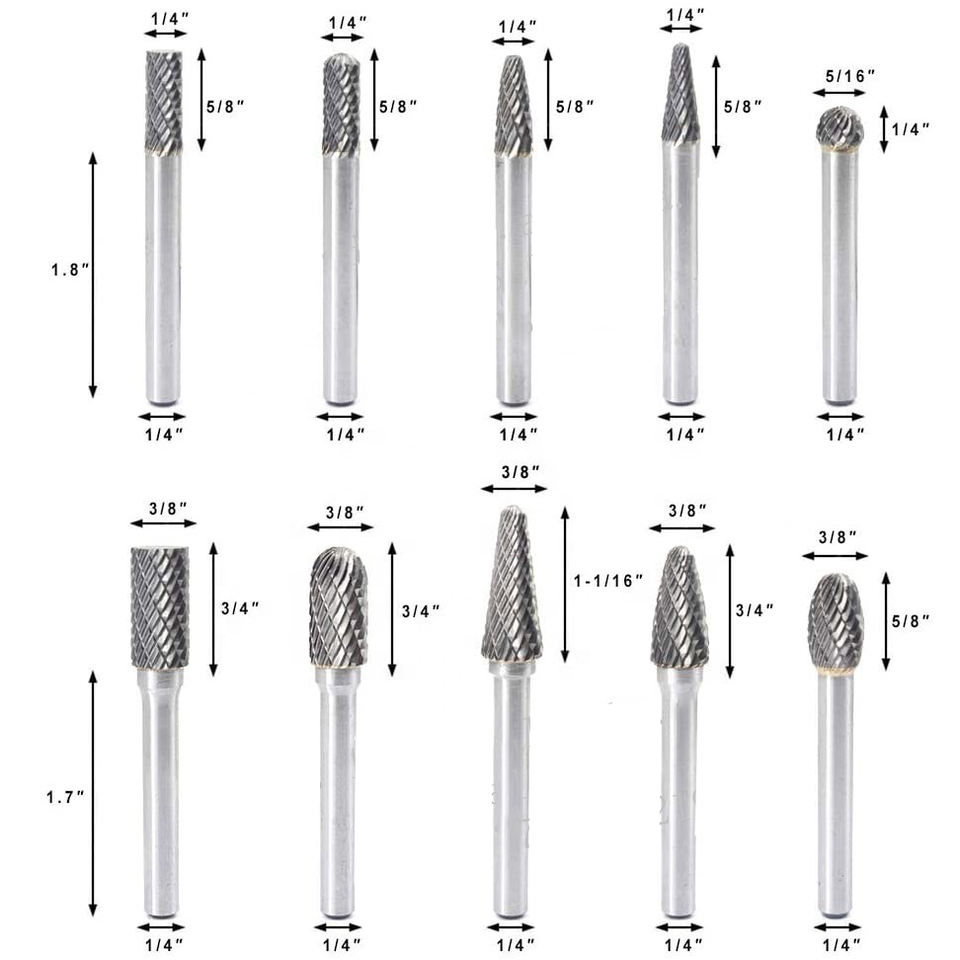 DL Industrial Grade High Quality Tungsten Carbide Rotary Burrs 6mm ...