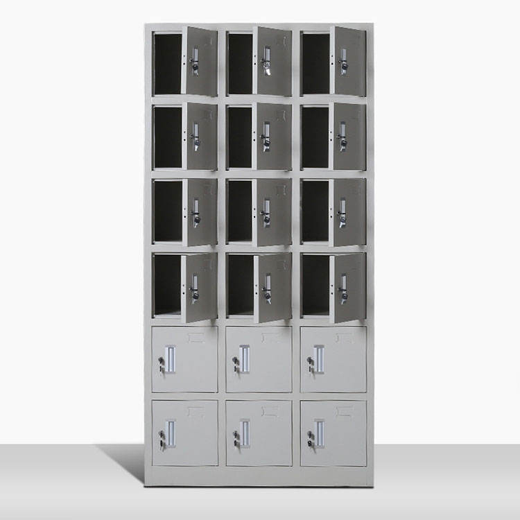 Staff Changing Room School Gym 18-Door Steel Mesh Locker Cabinet with ...