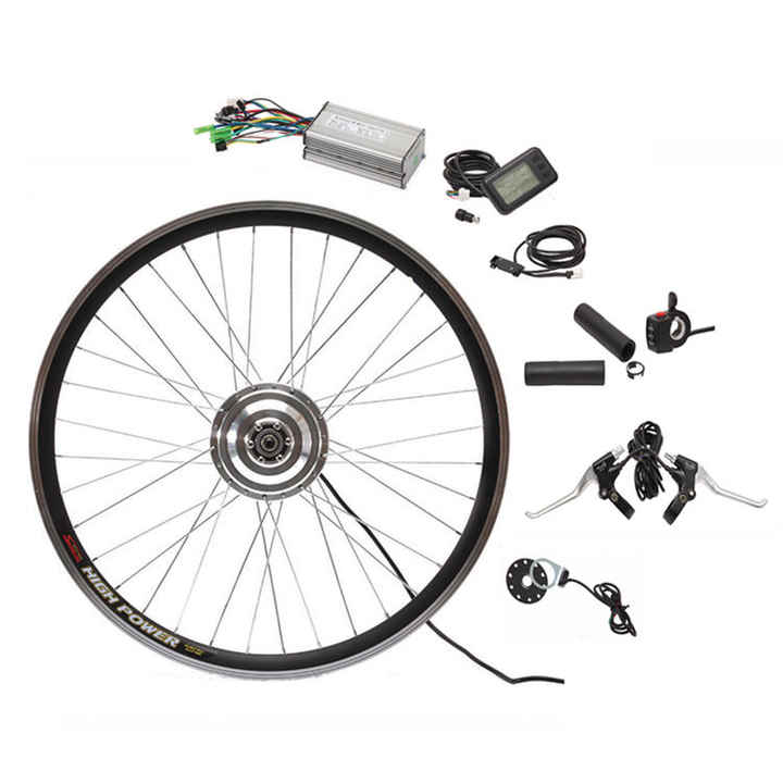 Brushless 48V Electric Bike Conversion Kit with Battery & LCD Display