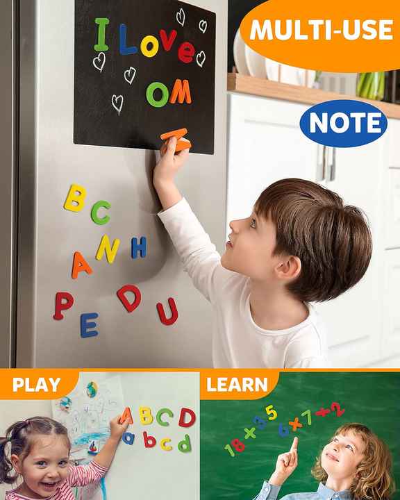 Colorful EVA Magnetic Letters Numbers for Fridge Educational Toy Set ...