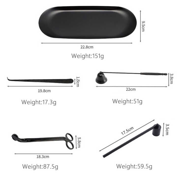 4-Piece Set Multi-color Candle Wick Trimmer Dipper Candle Snuffer with ...