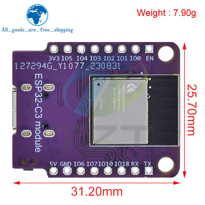 TZT Wemos D1 Mini ESP8266 ESP32 ESP32-C3 ESP32-C3-MINI-1-N4 Serial WIFI+Bluetooth CH340G ESP8684 ...