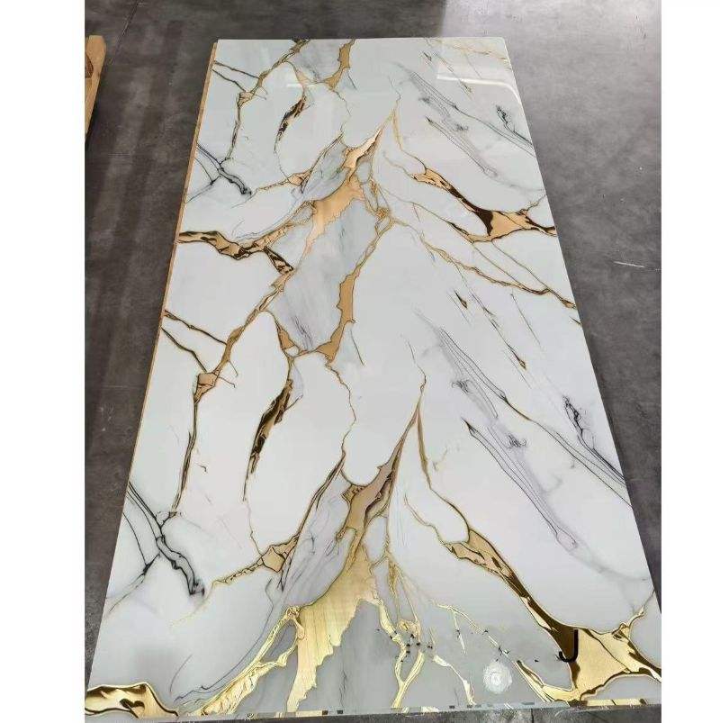 Modern Style Waterproof PVC Marble Sheet 3D Wall Panel for Bathroom ...