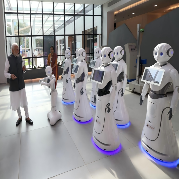 Intelligent Autonomous Reception and Guide Robot ABS Material Humanoid ...